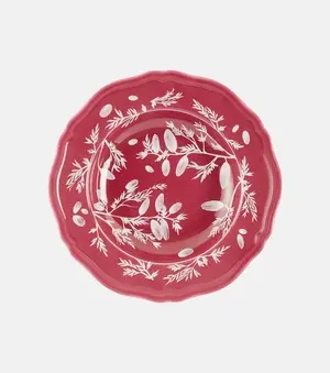 CABANA X Ginori 1735 Floral Porcelain Soup Plate - Red