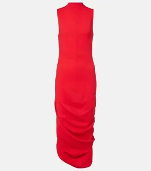 Jacquemus J Draped Crêpe Midi Dress - Red
