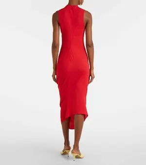 Jacquemus J Draped Crêpe Midi Dress - Red