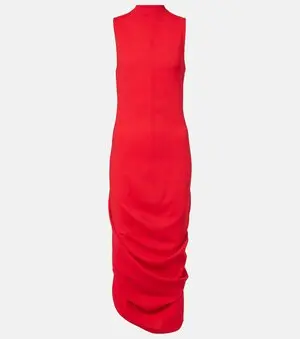 Jacquemus J Draped Crêpe Midi Dress - Red
