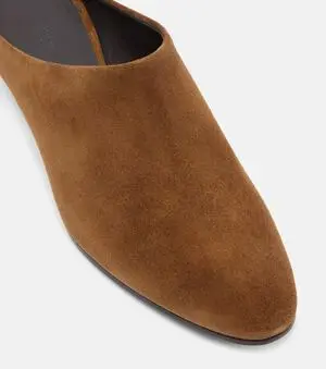 Le Monde Beryl Allegra Suede Mules - Brown