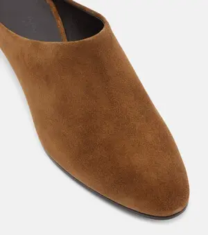 Le Monde Beryl Allegra Suede Mules - Brown