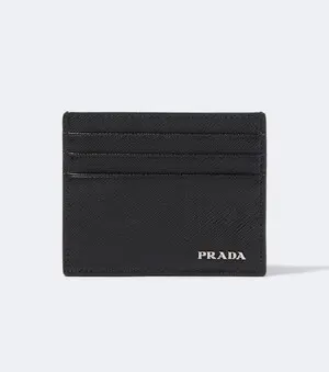 Prada Saffiano Leather Card Holder - Black