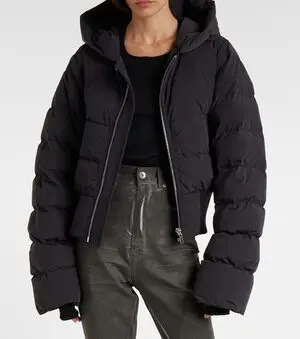 Rick Owens Hooded Down Jacket - Black