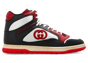 Gucci MAC80 High-Top Sneakers Black/white/red