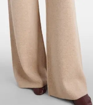 Max Mara Judy Wool And Cashmere Wide-leg Pants