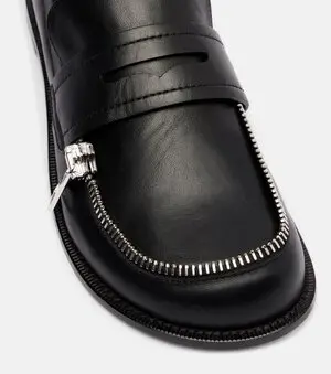 JW Anderson Leather Loafers - Black