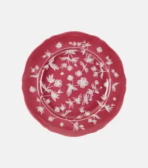 CABANA X Ginori 1735 Floral Porcelain Dessert Plate - Red