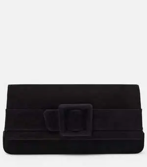 Manolo Blahnik Maygot Suede Clutch