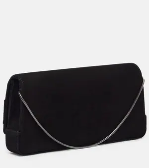 Manolo Blahnik Maygot Suede Clutch