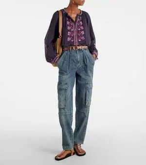 MARANT ETOILE Nayla High-rise Cargo Jeans