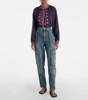 MARANT ETOILE Nayla High-rise Cargo Jeans