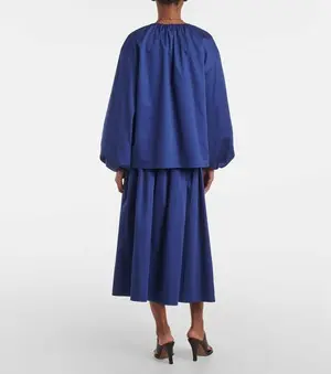 JOSEPH Puff-sleeve Cotton Blouse