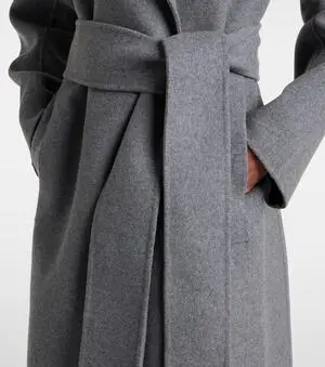 Khaite Deena Wool Wrap Coat - Grey