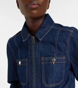 Veronica Beard Patty Cropped Denim Jacket