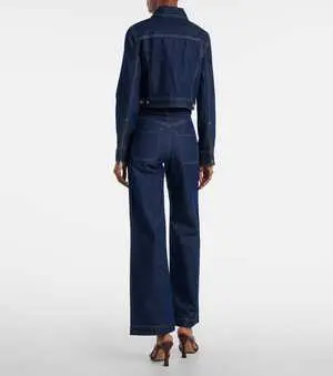 Veronica Beard Patty Cropped Denim Jacket