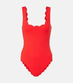 Marysia Scalloped Swimsuit - Red