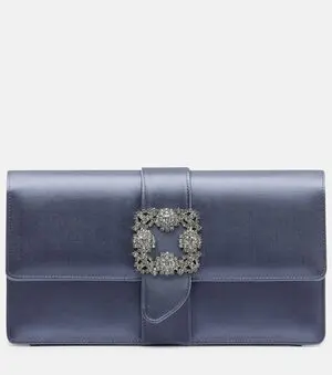 Manolo Blahnik Capri Embellished Clutch - Blue