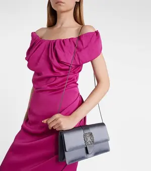 Manolo Blahnik Capri Embellished Clutch - Blue