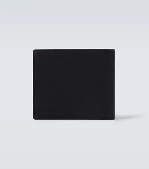 Saint Laurent Tiny Cassandre East/west Leather Wallet - Black