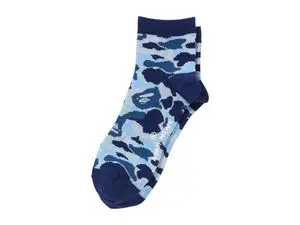 A BATHING APE Abc Camo Ankle Jacquard Socks - Blue