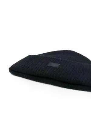 Acne Studios Logo Motif Rib-knit Beanie