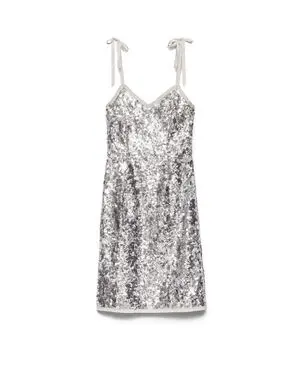 Prada Embroidered Sequin Dress - Gold/silver