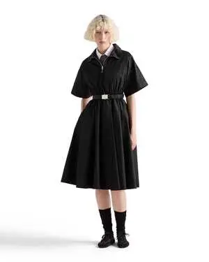 Prada Short-sleeved Re-nylon Midi-dress