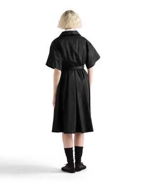 Prada Short-sleeved Re-nylon Midi-dress