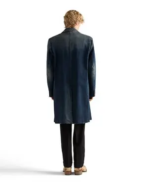 Prada Washed Denim Coat - Blue