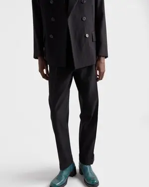 Prada Wool Blend Pinstriped Trousers