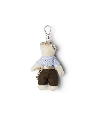 Prada Teddy Keychain Charm - White