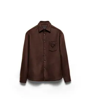 Prada Wool And Cashere Shirt - Brown