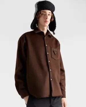 Prada Wool And Cashere Shirt - Cocoa Brown