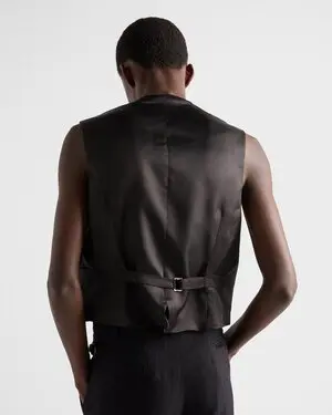 Prada Single-breasted Wool Blend Vest