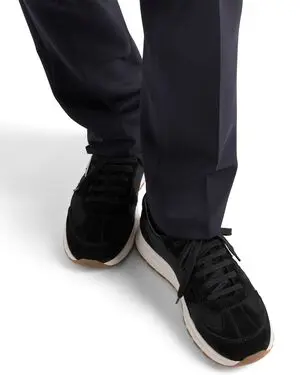 Prada Prax Suede And Re-nylon Sneakers - Black