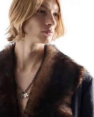 Prada Metal Pendant Necklace