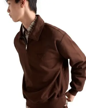 Prada Cotton Fleece Polo Hirt