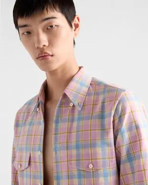 Prada Checked Cotton Button-down Shirt