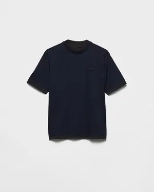 Prada Cotton T-shirt - Blue/dark Grey