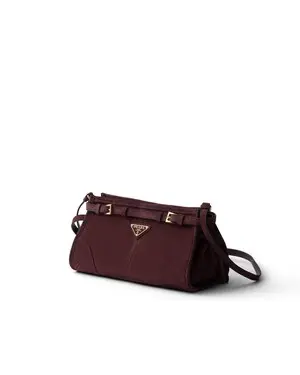 Prada Small Suede Shoulder Bag - Red