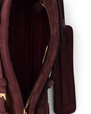 Prada Small Suede Shoulder Bag - Red