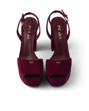 Prada Platform Sandals - Red