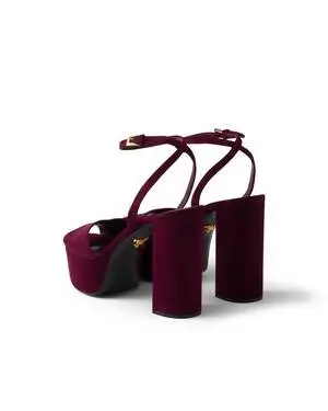 Prada Platform Sandals - Red