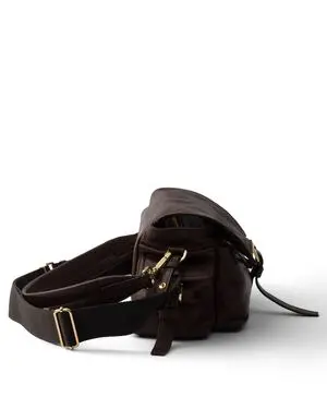 Prada Explore Medium Nappa Leather Shoulder Bag - Brown