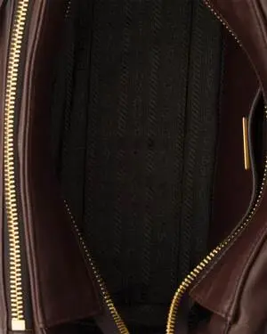 Prada Medium Nappa Leather Shoulder Bag With Flap - Sienna