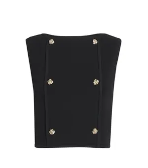 Sandro Button-embellished Cropped Sweater