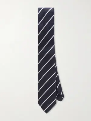 TOM FORD 8cm Striped Silk-jacquard Neck Tie - Blue