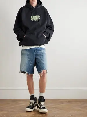 Vetements Oversized Printed Cotton-jersey Hoodie