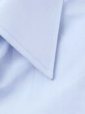 TOM FORD Slim-fit Cotton-poplin Shirt - Blue